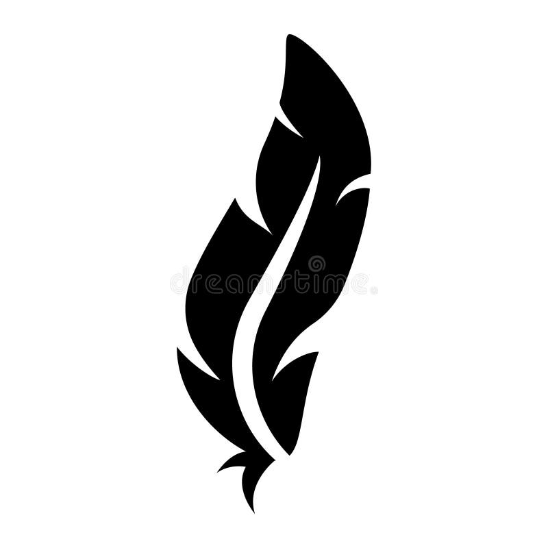 Feather Vector Icon. Feather Symbol Illustration Stock Illustration ...