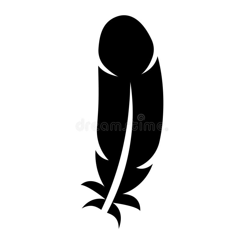 Feather Vector Icon. Feather Symbol Illustration Stock Vector ...