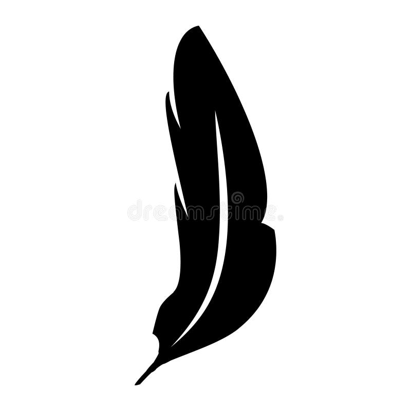 Feather Vector Icon. Feather Symbol Illustration Stock Vector ...
