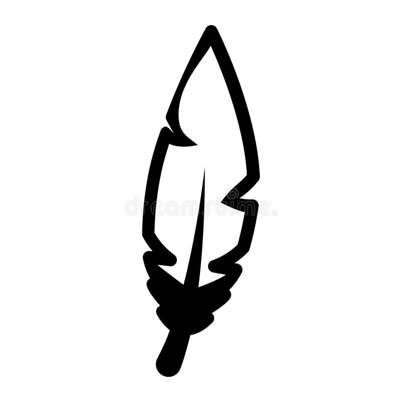 Feather Vector Icon. Feather Symbol Illustration Stock Illustration ...