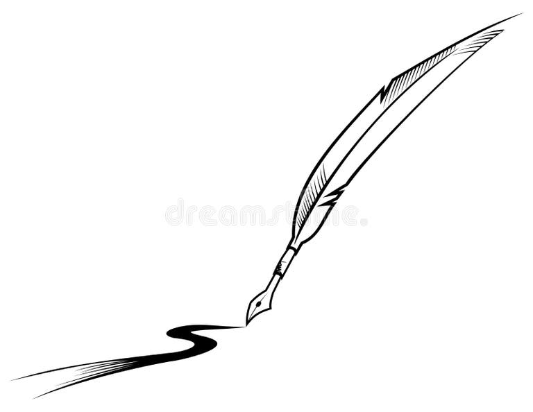 Feather Writing Stock Illustrations – 27,047 Feather Writing Stock ...