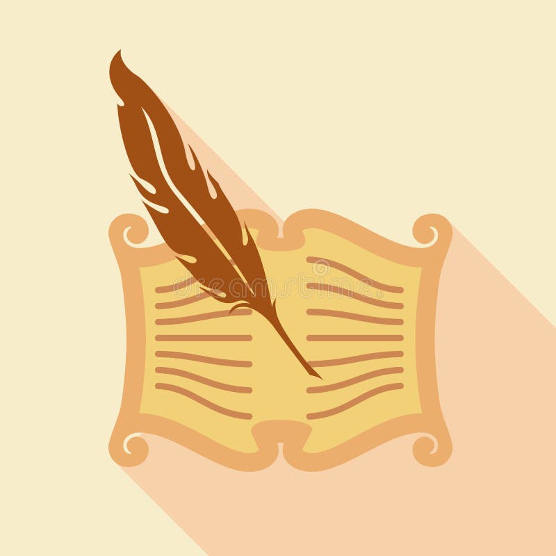 Feather writing stock vector. Illustration of sketching - 26107833