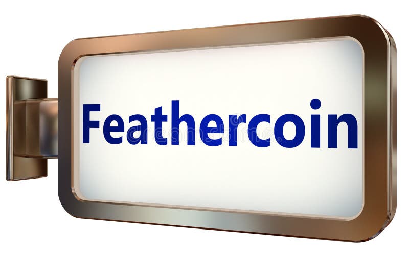 Feathercoin on Billboard Background Stock Illustration - Illustration ...