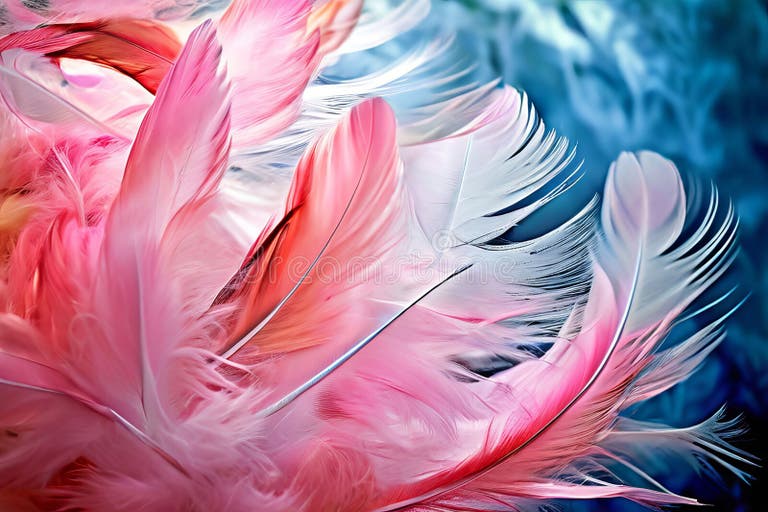 Feathered Frenzy a Multiple Exposure Image of Feathers Adding a Stock ...