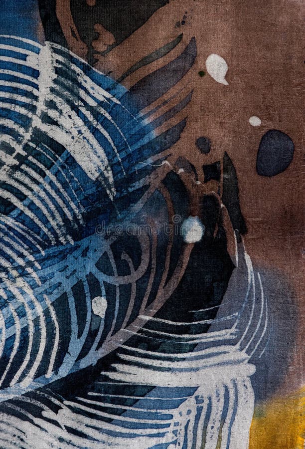 Feathers, Hot Batik, Background Texture, Handmade on Silk Stock Photo ...