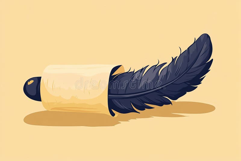 Feathers Rest Softly on a Scroll, Symbolizing the Harmony between ...