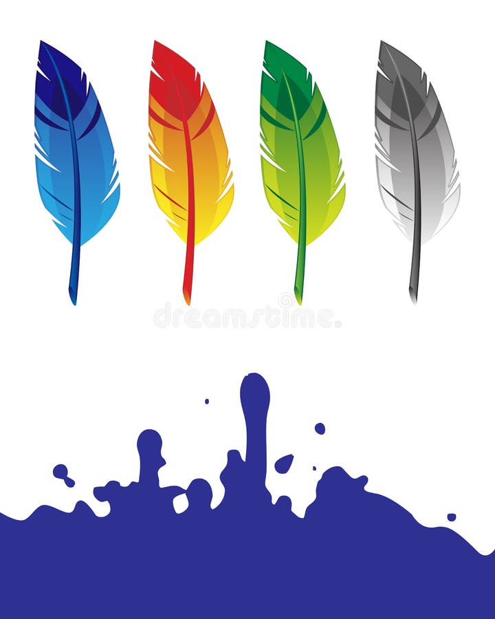 Colorful feathers stock vector. Illustration of fluffy - 20084619