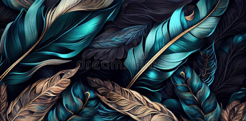 Feathers Texture Bright Horizontal Abstract Background. Stock ...