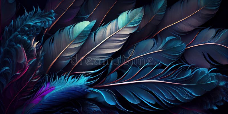 Feathers Texture Bright Vertical Abstract Background. Stock ...