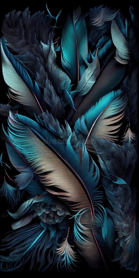 Feathers Texture Bright Vertical Abstract Background. Stock ...