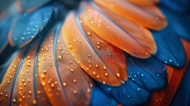 Feathers with Water Droplets Stock Image - Image of beads, droplets ...