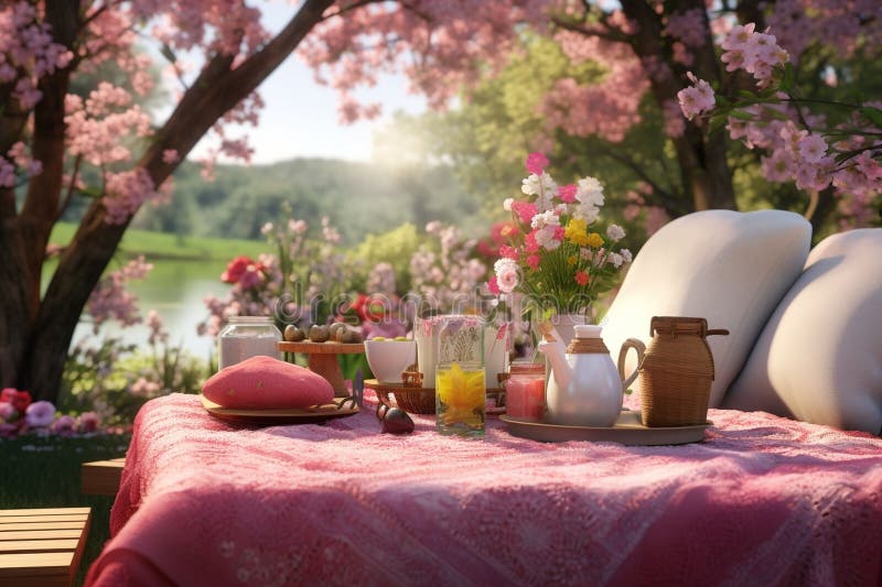 Feature a Charming Illustration of a Spring Stock Illustration ...