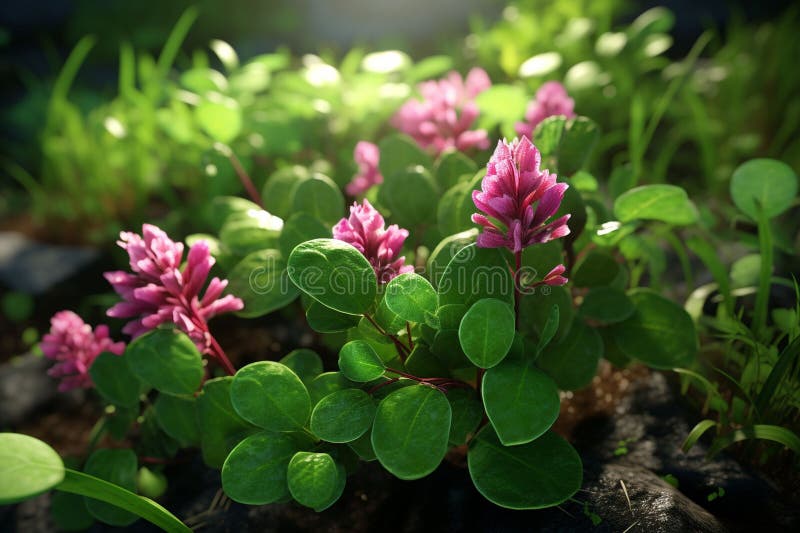 Feature a Composition of Various Clover Species Stock Illustration ...