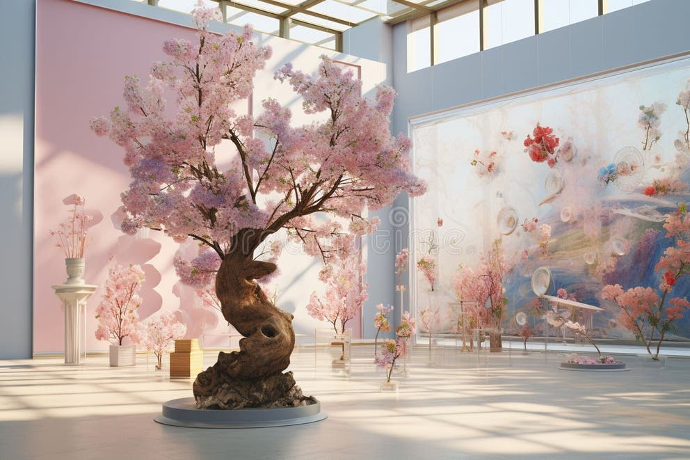 Feature a Creative Depiction of a Springtime Art Stock Illustration ...