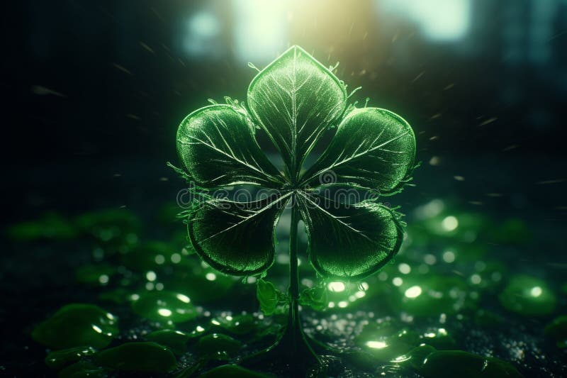 Feature a Creative Representation of a Shamrock. Generative Ai Stock ...