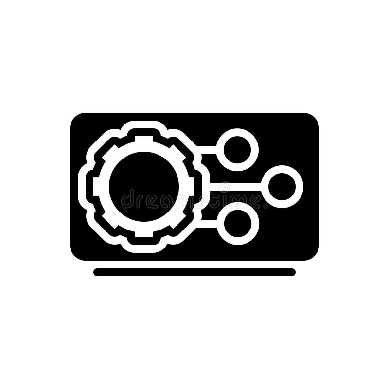 Black Solid Icon for Feature, Characteristic and Specialty Stock Vector ...