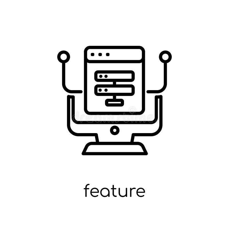 Feature Icon. Trendy Modern Flat Linear Vector Feature Icon on W Stock ...