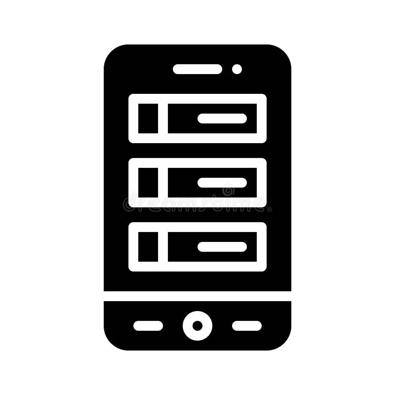 Feature List Icon, Mobile Application Vector Illustration Stock Vector ...