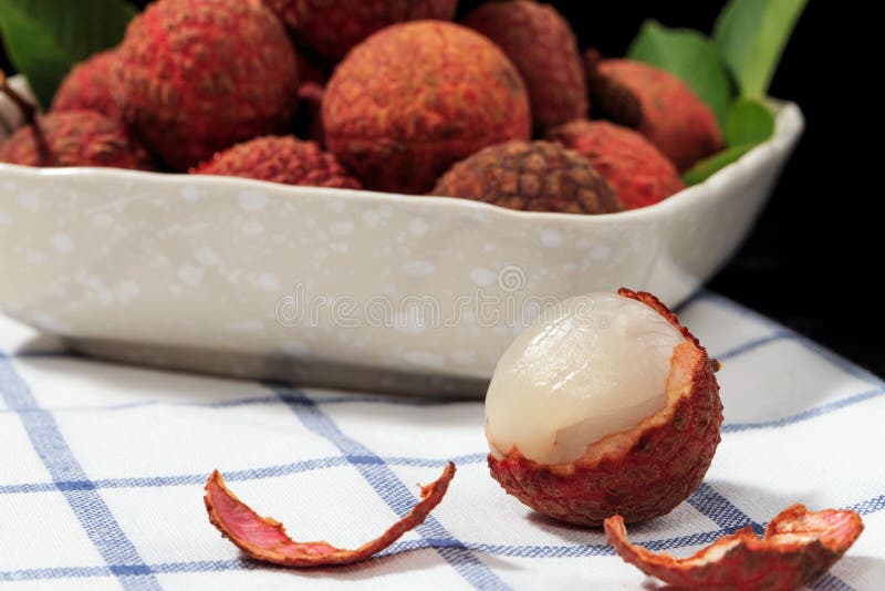 Ripe litchi stock photo. Image of bright, melon, litchi - 121505398