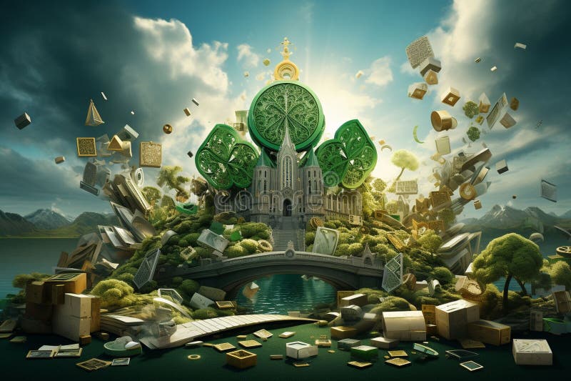 Feature a Visually Striking Collage that Stock Illustration ...