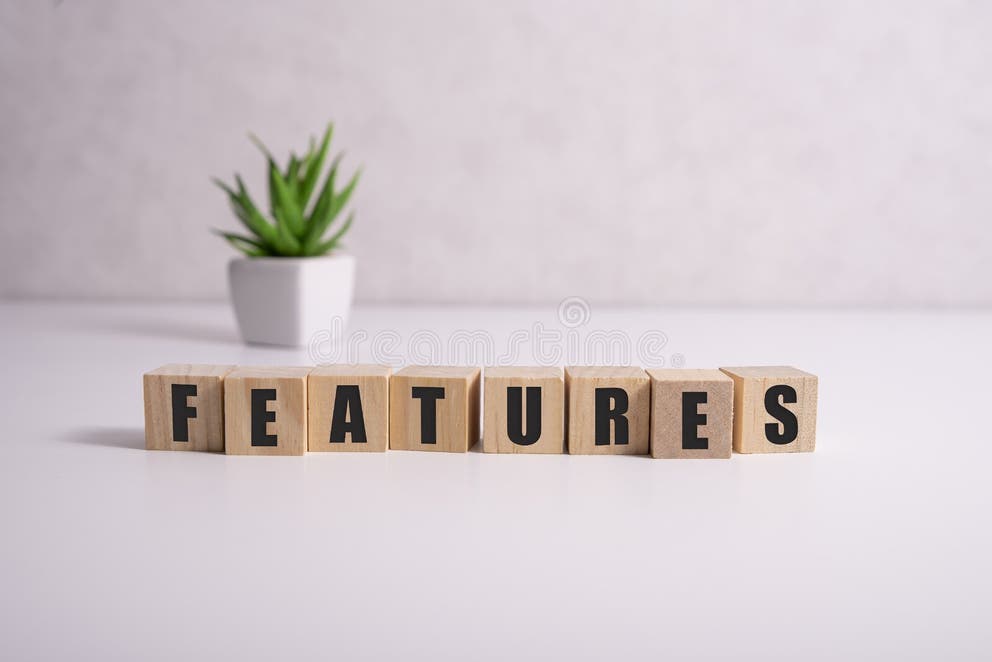 FEATURE Word Made with Building Blocks on White Stock Photo - Image of ...