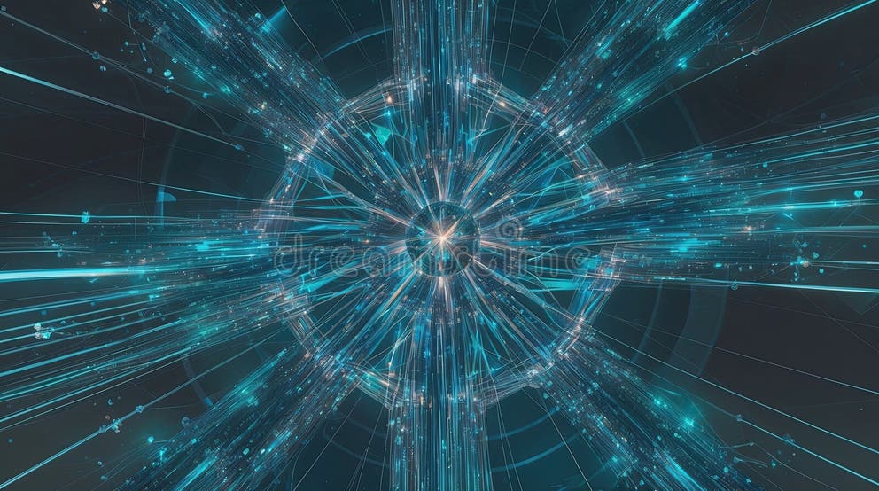 Featured Abstract Data Visualization in Round Shape Stock Illustration ...