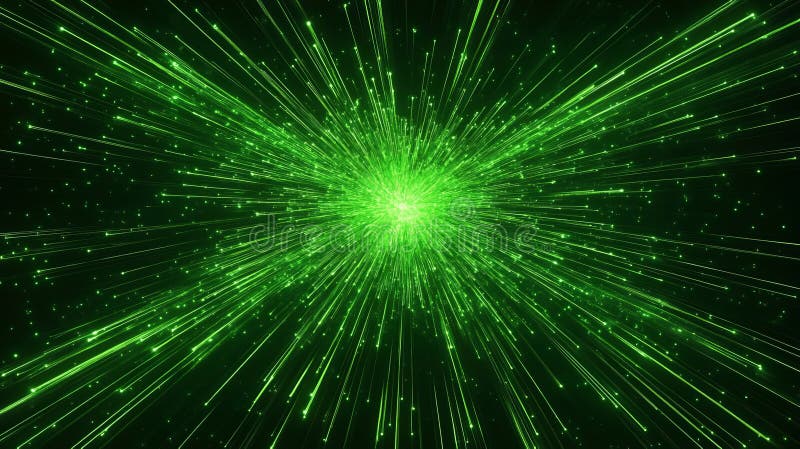 Featured is an Abstract Green Background with a Star Explosion in ...