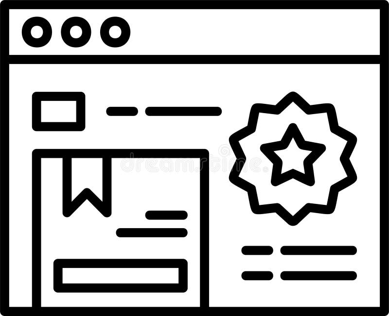 Featured Brand Outline Vector Icon Stock Vector - Illustration of spotlight, highlighted: 388829795