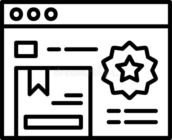 Featured Brand Outline Vector Icon Stock Vector - Illustration of ...