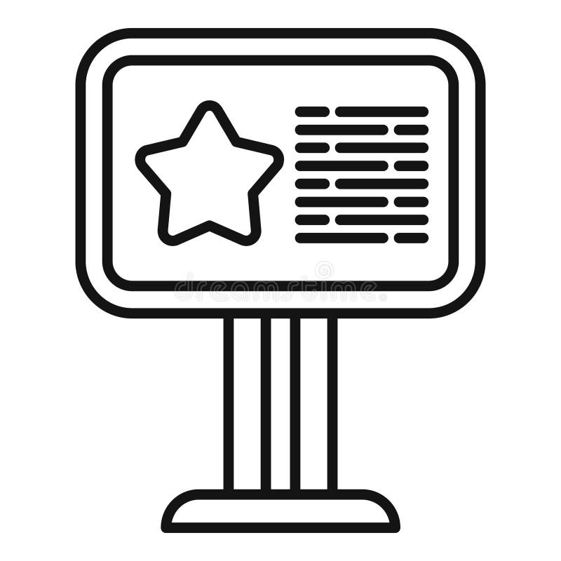 Featured Product Billboard Icon Outline Vector. Component Company Stock ...