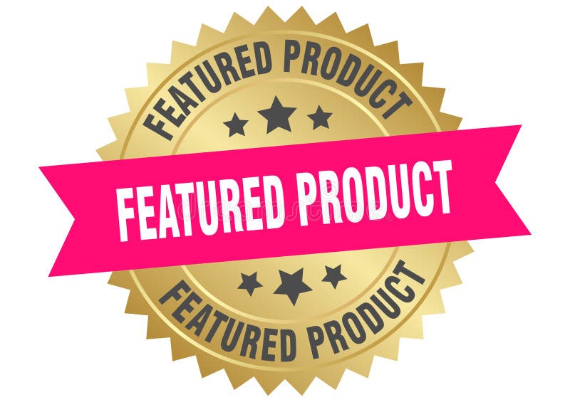 Featured Product. Featured Product Round Pink and Gold Label Isolated ...