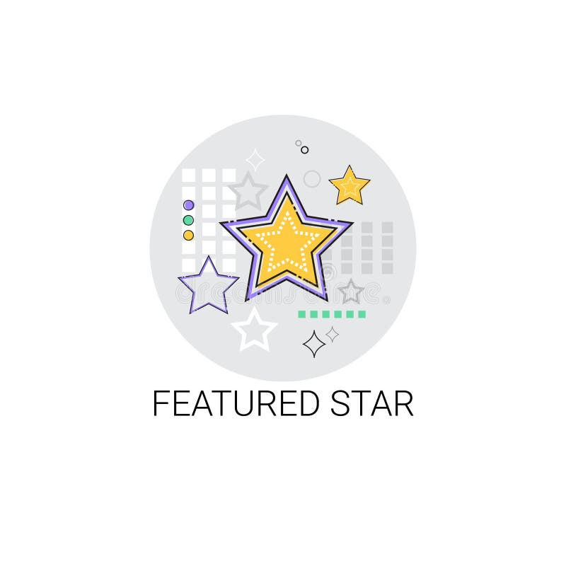 Featured Star Favorite Best Mark Icon Stock Vector - Illustration of ...