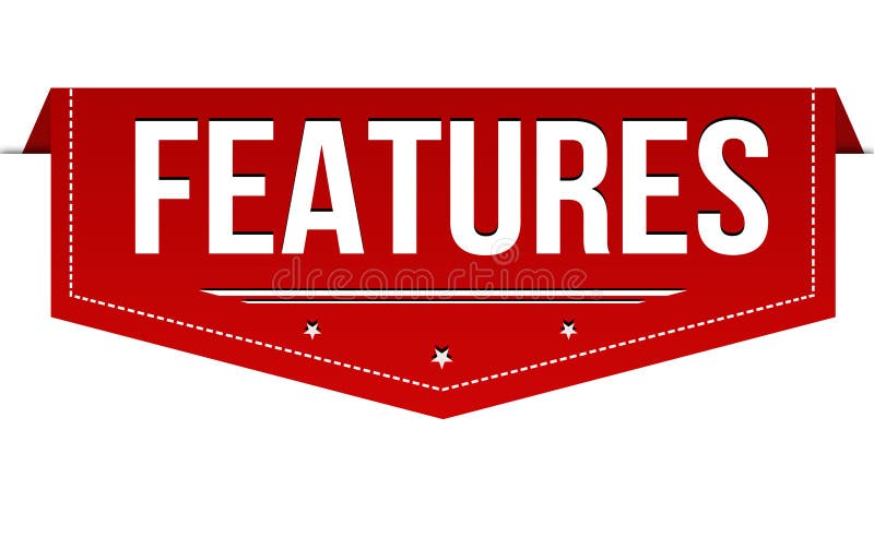 Features Banner Template. Features Ribbon Label Stock Vector ...