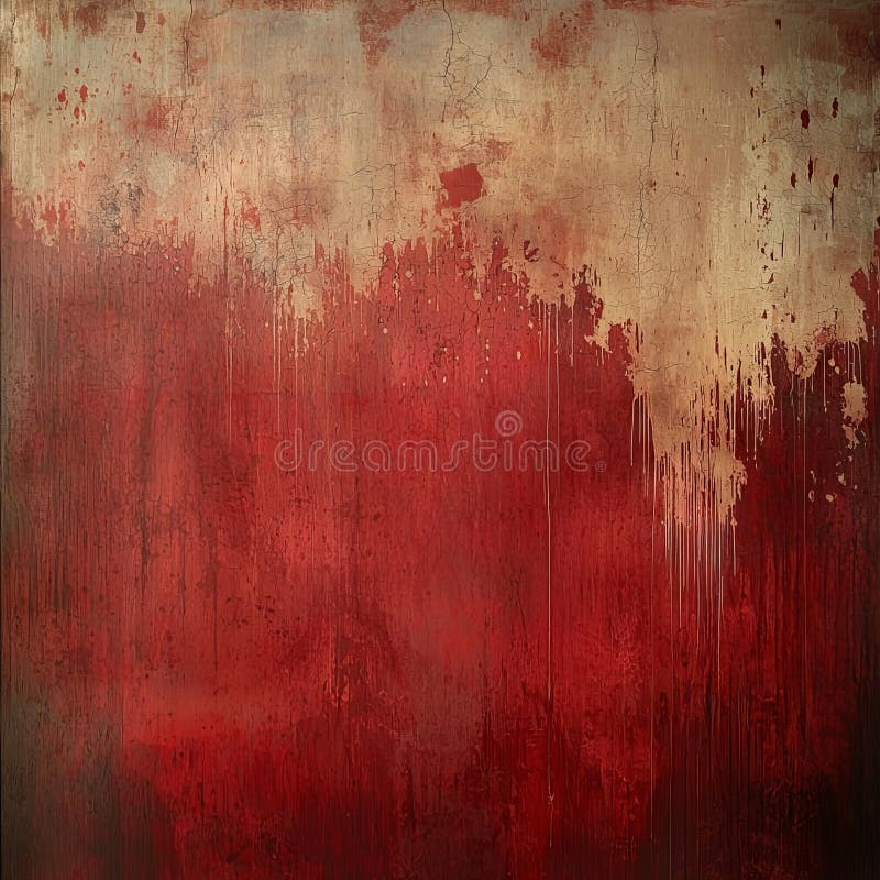 It Features Bold Red Tones and Dynamic Brushstrokes, Evoking Emotion ...