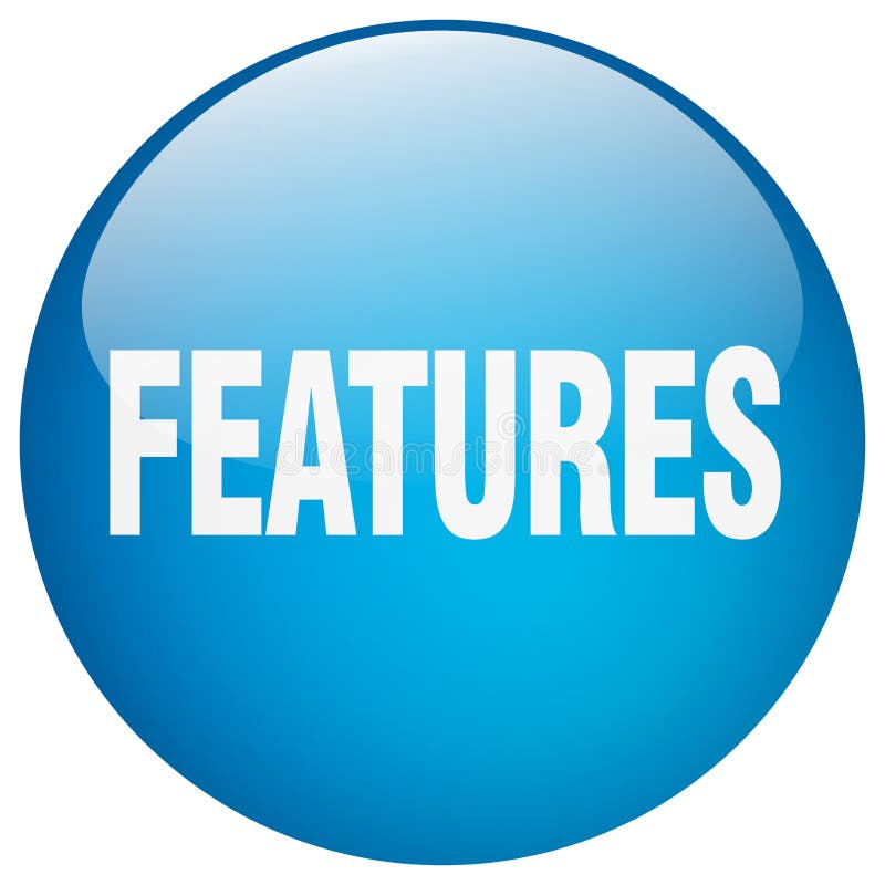 Features Round Green Sticker Stock Vector - Illustration of label ...