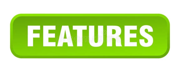 Features Button. Features Square 3d Push Button Stock Vector ...