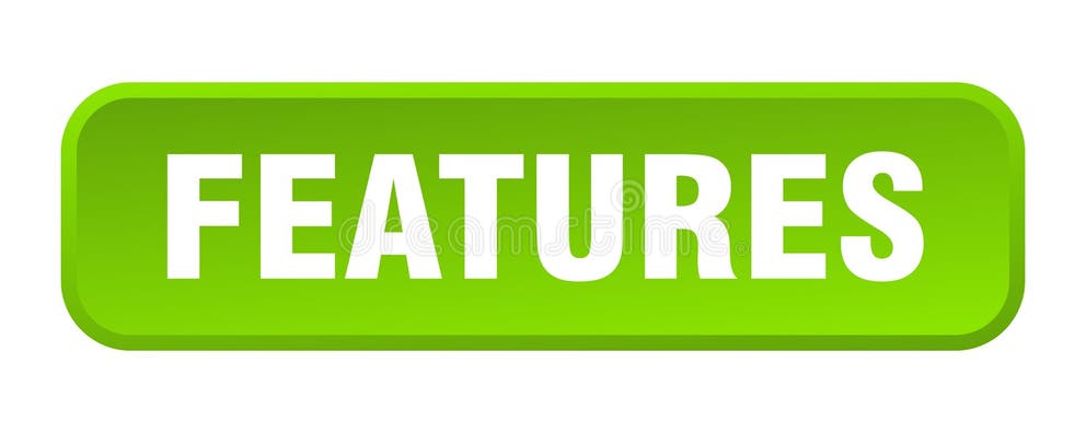 Features Button. Features Square 3d Push Button Stock Vector ...