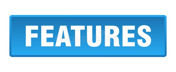 Features Button. Features Square Isolated Push Button Stock Vector ...