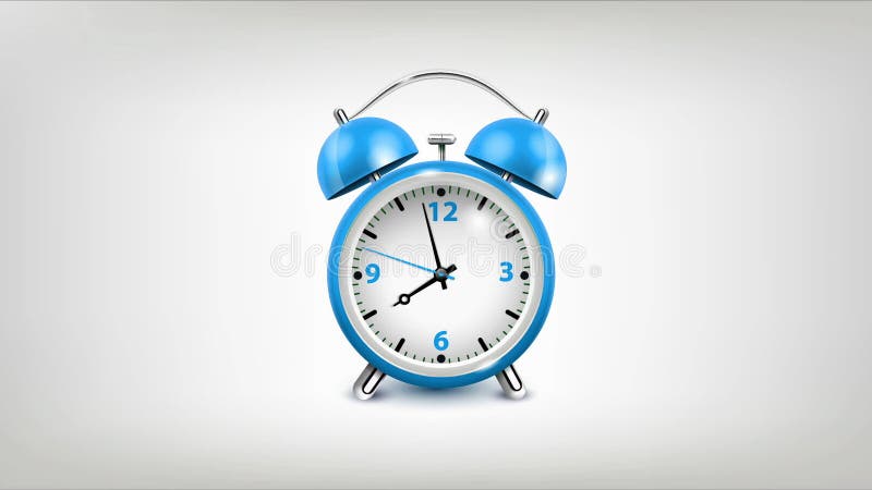 Time 08:00 Hours Blue Alarm Clock Stock Video - Video of fullhd, clocks ...
