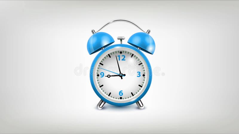 Time 09:00 Hours Blue Alarm Clock Stock Video - Video of timing ...
