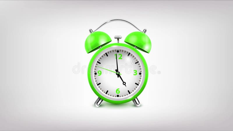 Time 05:00 Hours Green Alarm Clock Stock Footage - Video of clock, time ...