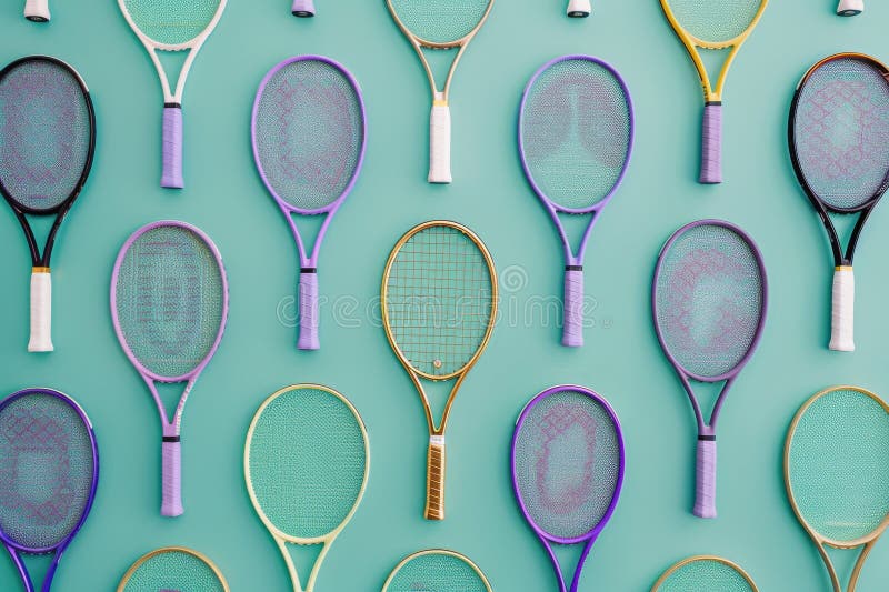 It Features a Golden Tennis Racket in the Middle, the Focal Point and ...