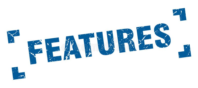 Features stamp stock vector. Illustration of seal, background - 153613452