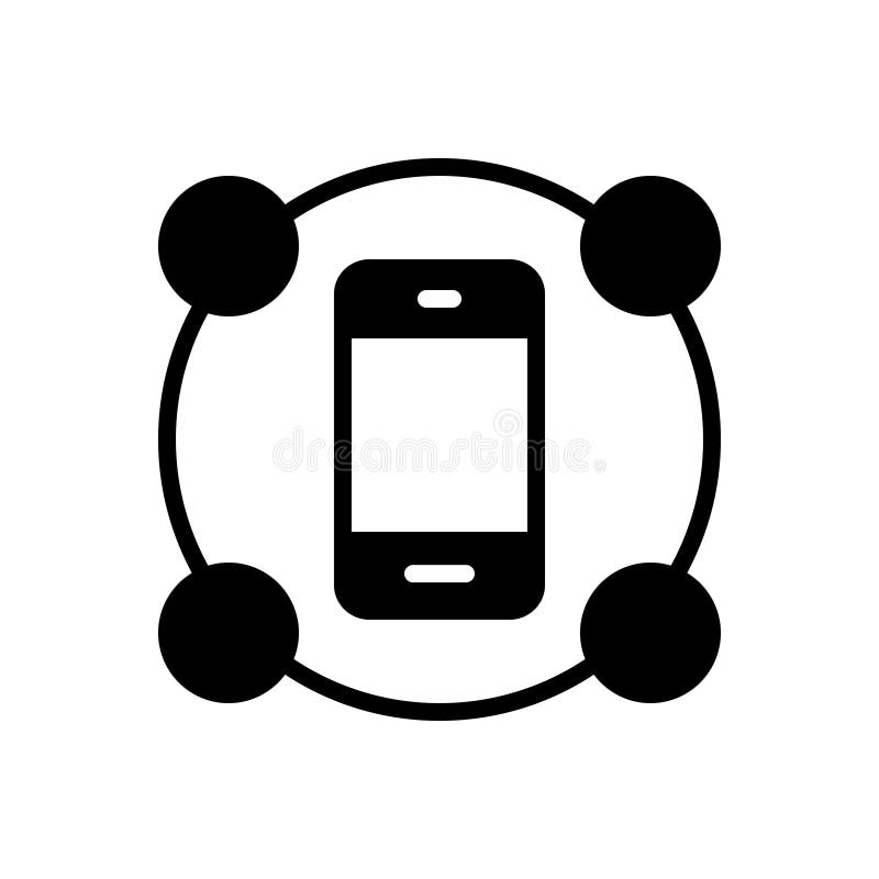 Black Solid Icon for Features Mobile, Smartphone and Development Stock ...