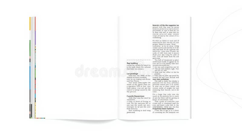 This Features Open Book with Text on One Page and Blank Page on Other ...