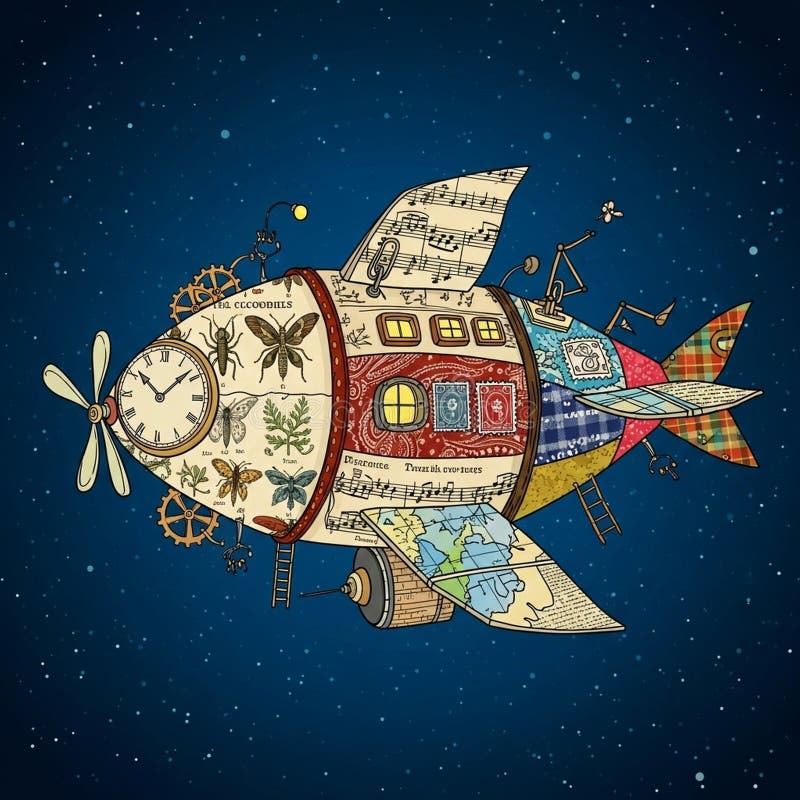 Inspired Spacecraft Floats Stock Illustrations – 5 Inspired Spacecraft ...