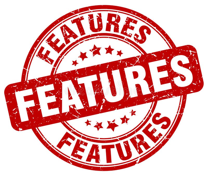 Features Red Grunge Round Vintage Stamp Stock Vector - Illustration of ...