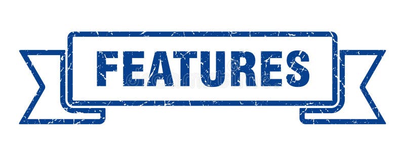 Features ribbon. stock vector. Illustration of white - 153942644