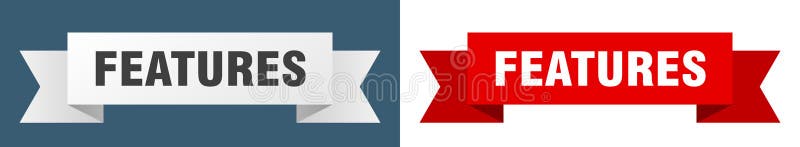 Features Banner Template. Features Ribbon Label Stock Vector ...