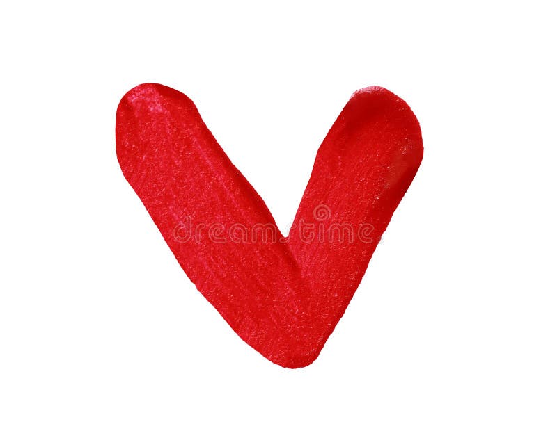 Features a Simple yet Striking Red Letter V Shape Isolated on White ...